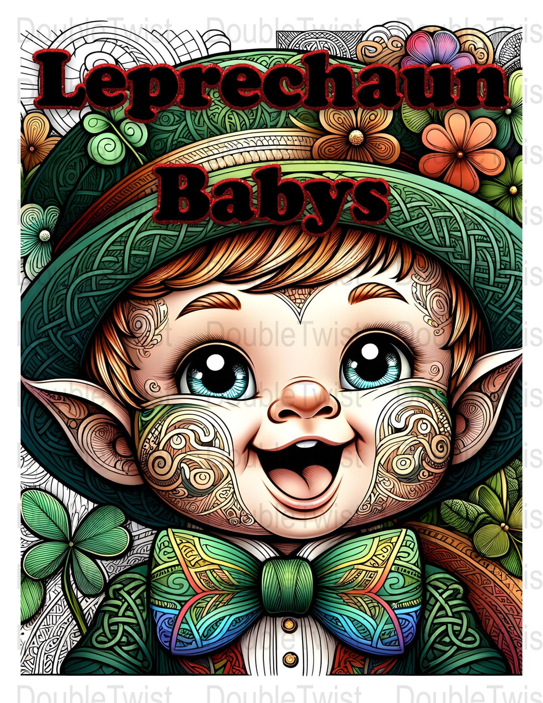Leprechaun Babys Coloring Book PDF, Printable Irish Folklore, Adult St ...