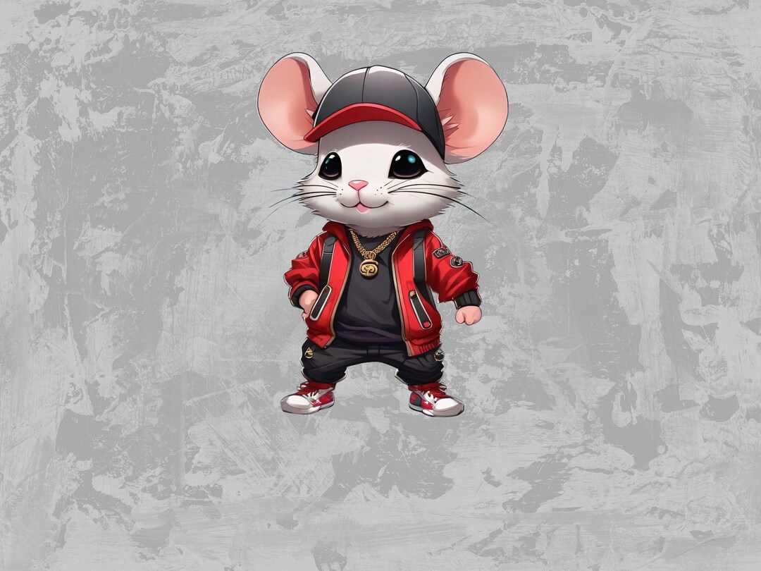 Hip Hop Mouse Png. Design for T-shirt Urban Wear Streetwear - Etsy