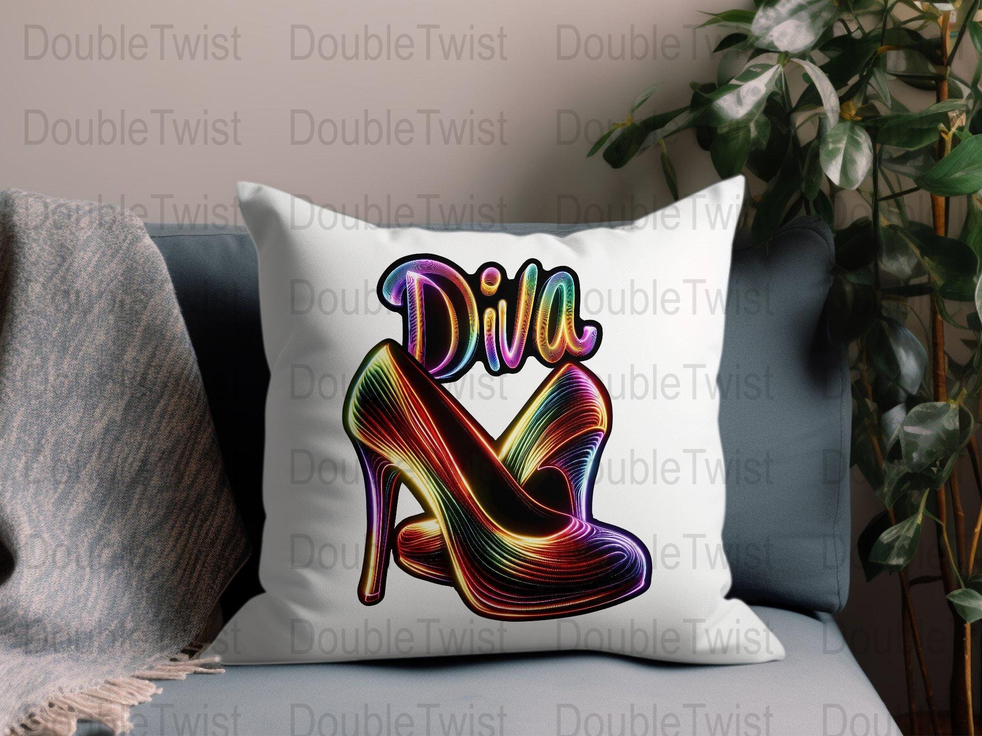 Neon Diva High Heel Shoe PNG, Colorful Stiletto Fashion Decor, Stylish ...