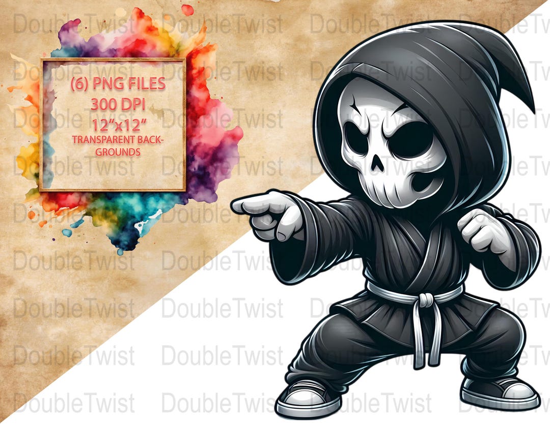 Ninja Reaper Clipart PNG, Grim Reaper Ninja Art, Halloween Ninja Grim ...