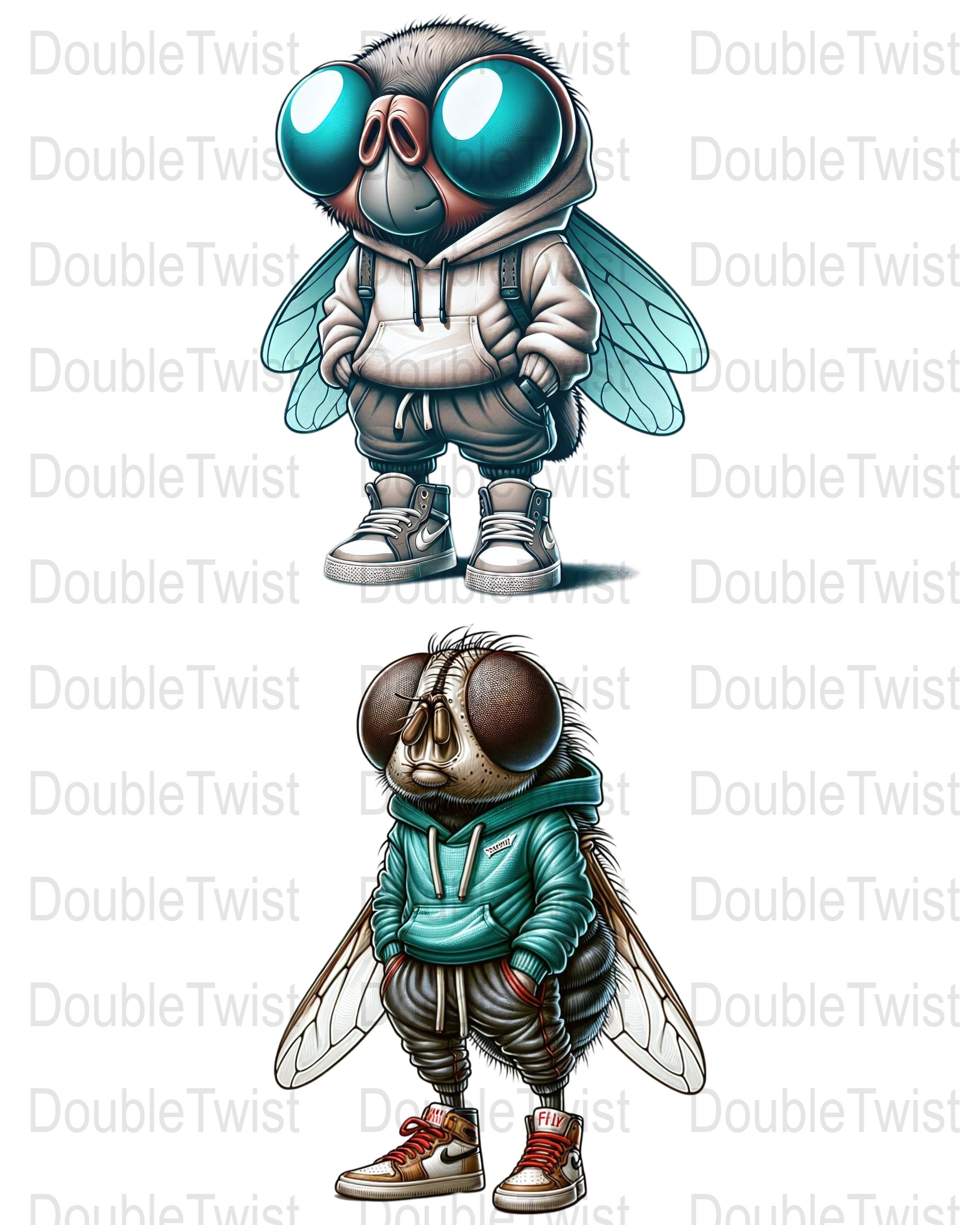 Streetwear Fly Clipart PNG, Urban Style Cartoon Fly, Fashionable Insect ...
