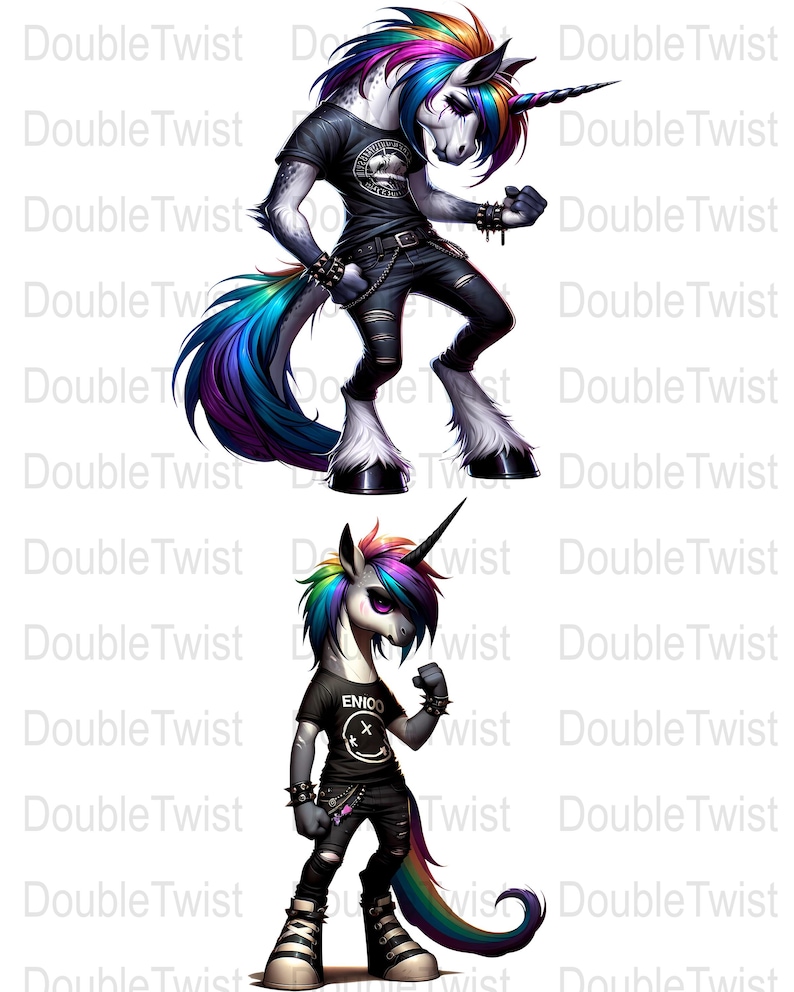 Streetwear Emo Unicorn Clipart, Alt Streetwear Graphic, Edgy Digital ...