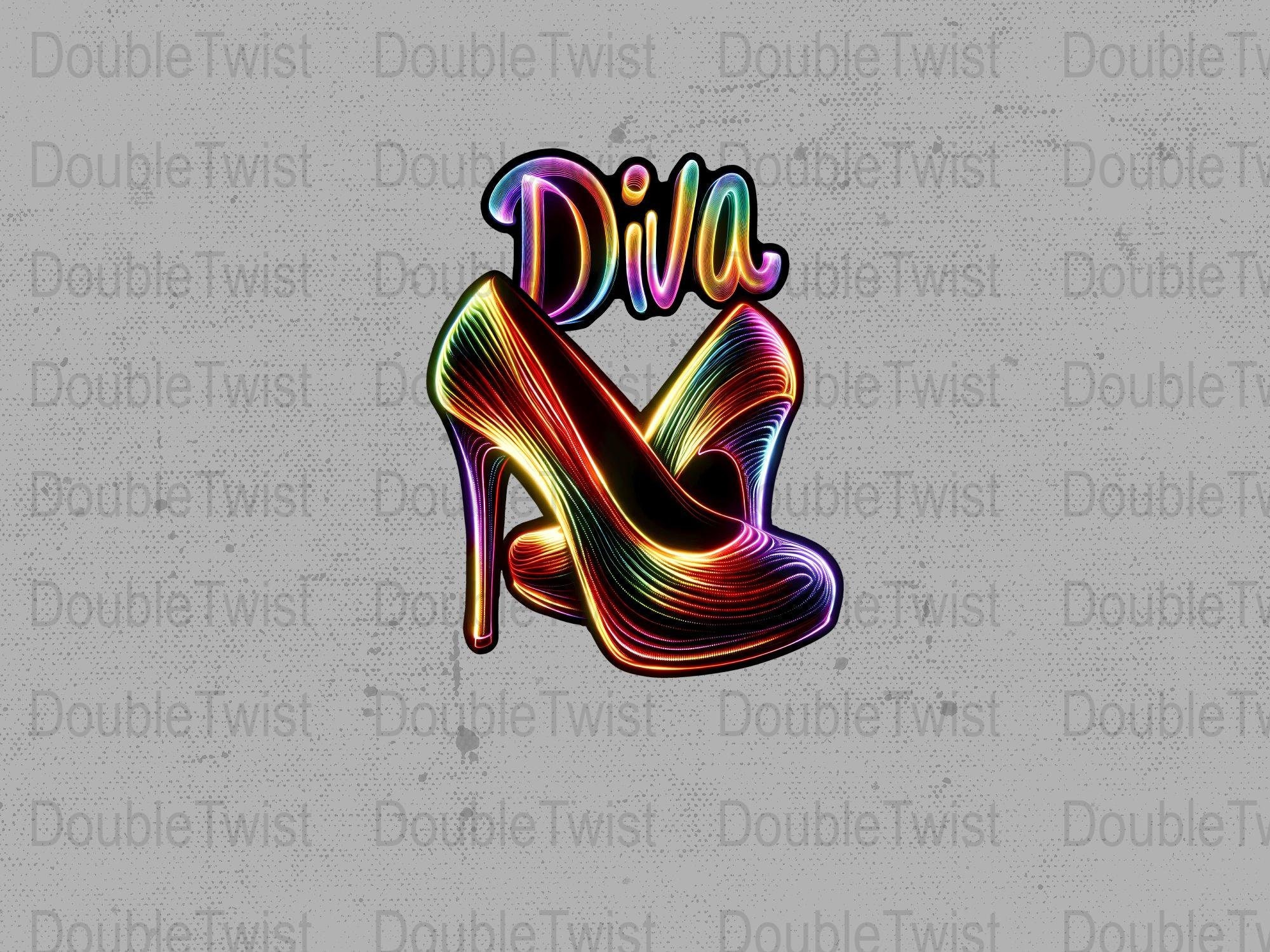 Neon Diva High Heel Shoe PNG, Colorful Stiletto Fashion Decor, Stylish ...