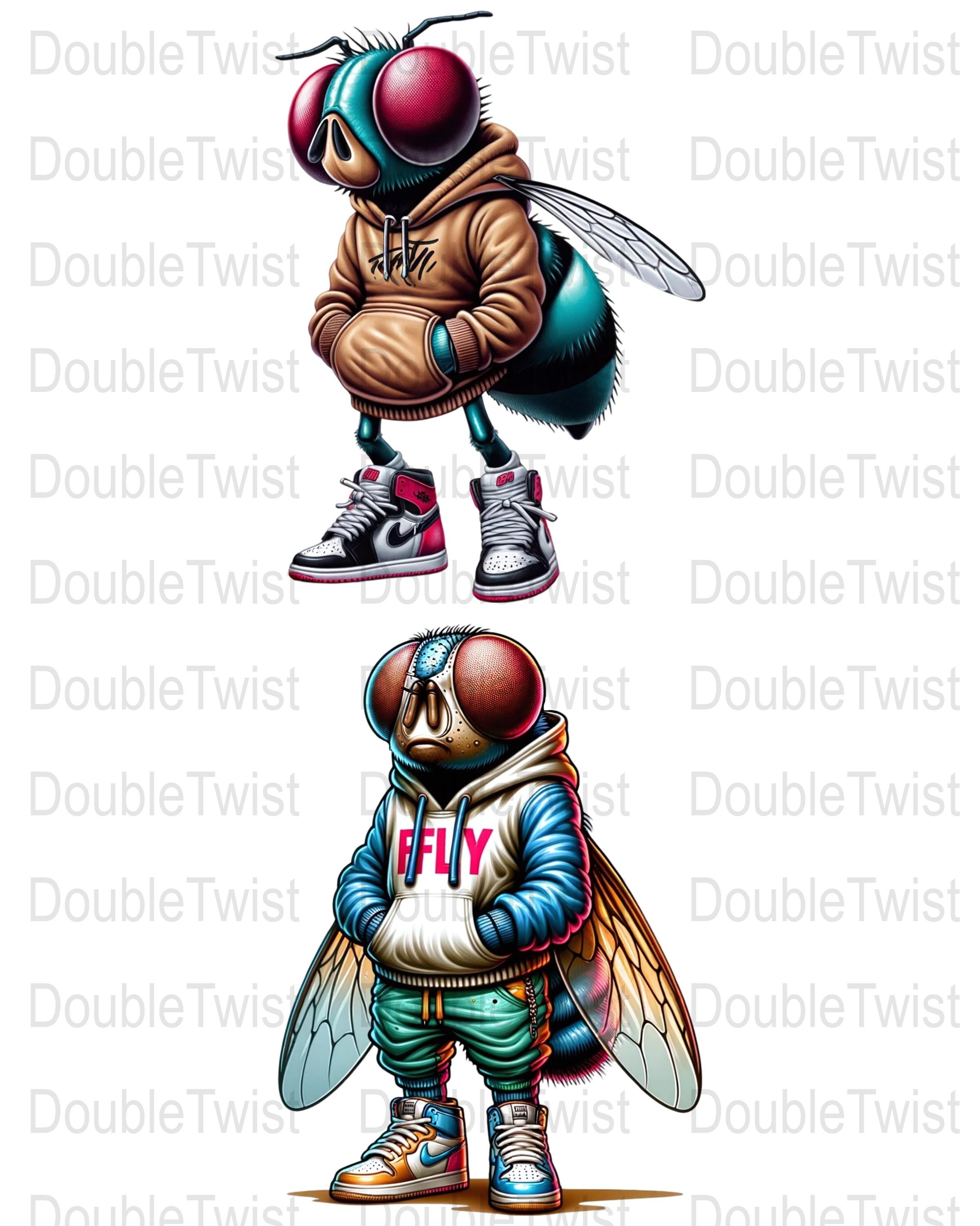 Streetwear Fly Clipart PNG, Urban Style Cartoon Fly, Fashionable Insect ...