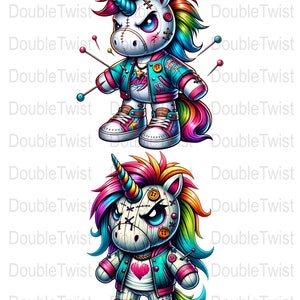 Graffiti Style Unicorn Voodoo Doll Clipart, (8) Colorful Paint Splatter ...
