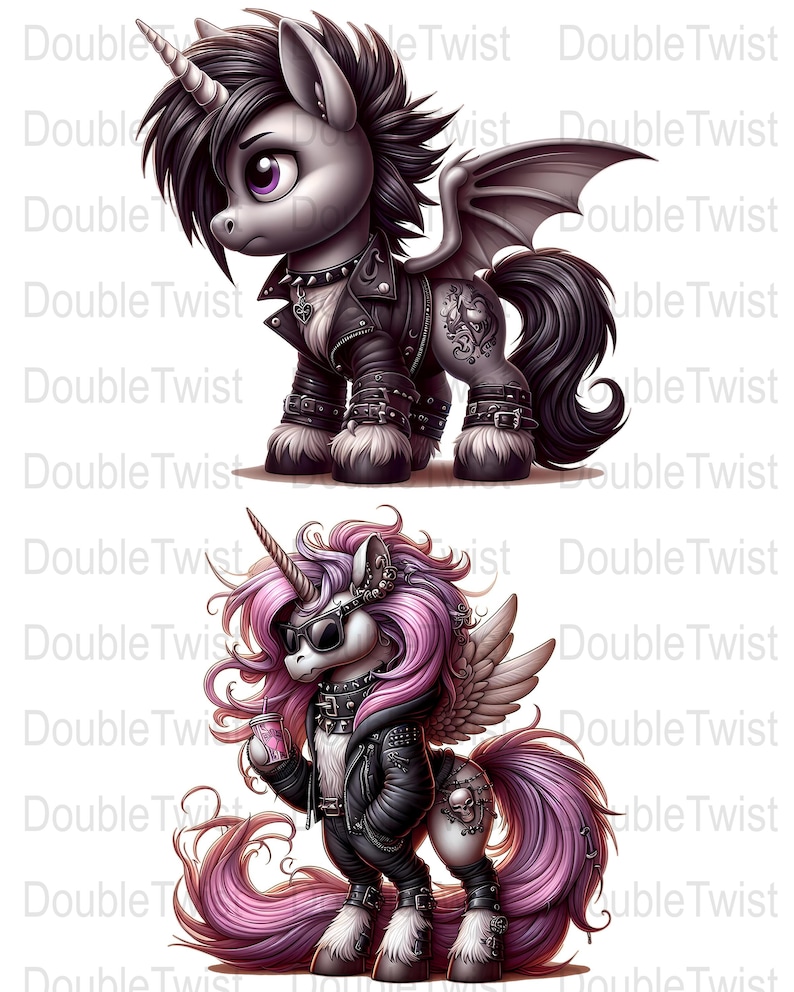 Gothic Unicorn Clipart, Dark Fantasy PNG, Digital Download, Black Unicorn, Magic Horse ...