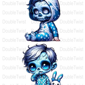 Cute Baby Zombies PNG Clipart, Adorable Zombie Babies, Fun Halloween ...