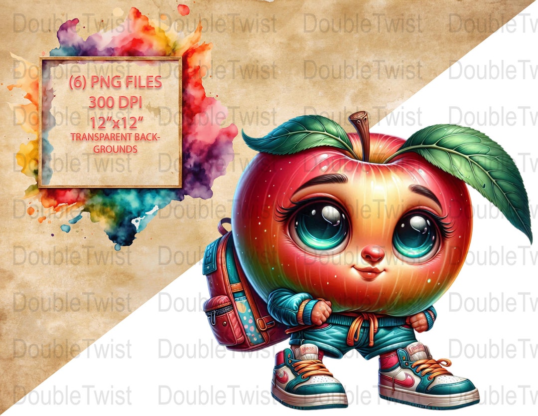 Ready for School Apple Clipart, Cute Apple Back to School Graphics ...