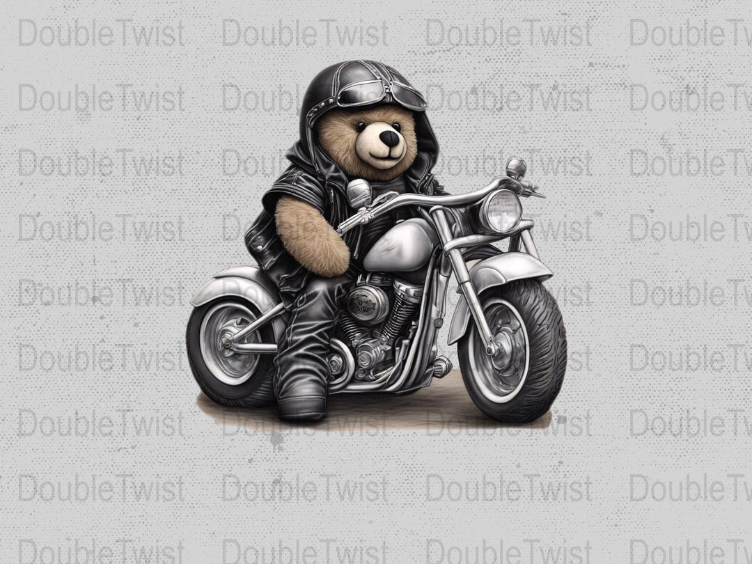 Biker Teddy Bear PNG: Motorcycle Fan DIY Design (digital Download) - Etsy