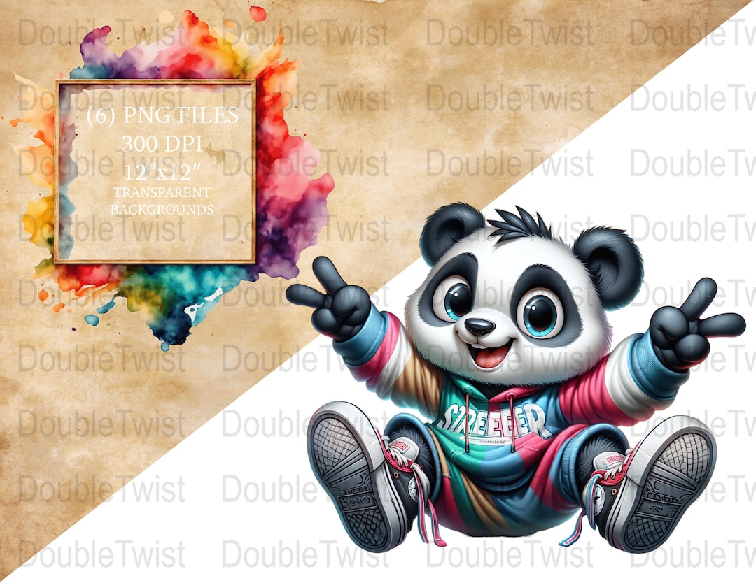Streetwear Graffiti Panda PNG, Urban Art Panda Digital, Cool Panda ...