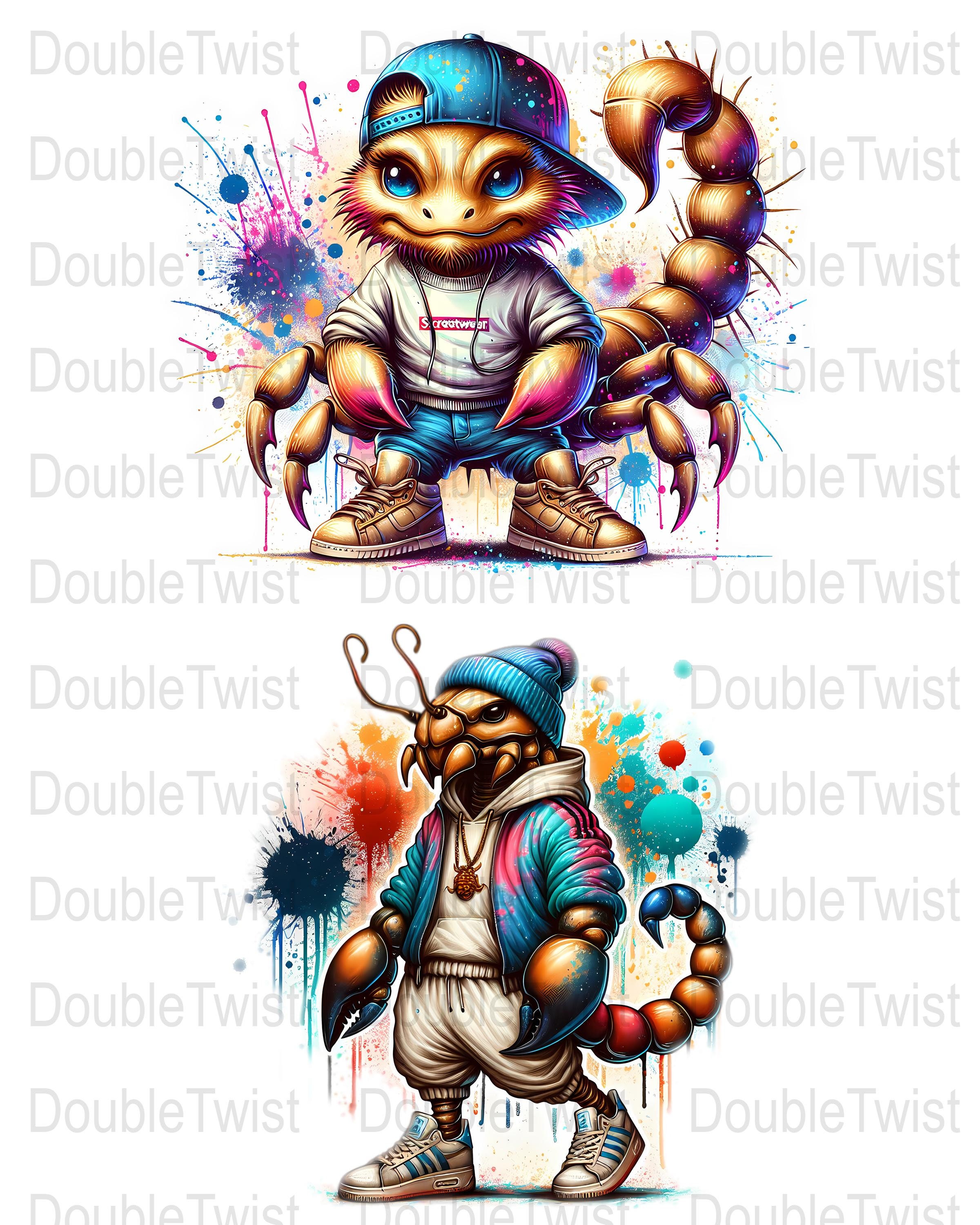 Urban Graffiti Scorpion Pngs, Streetwear Inspired Digital Art, Colorful ...