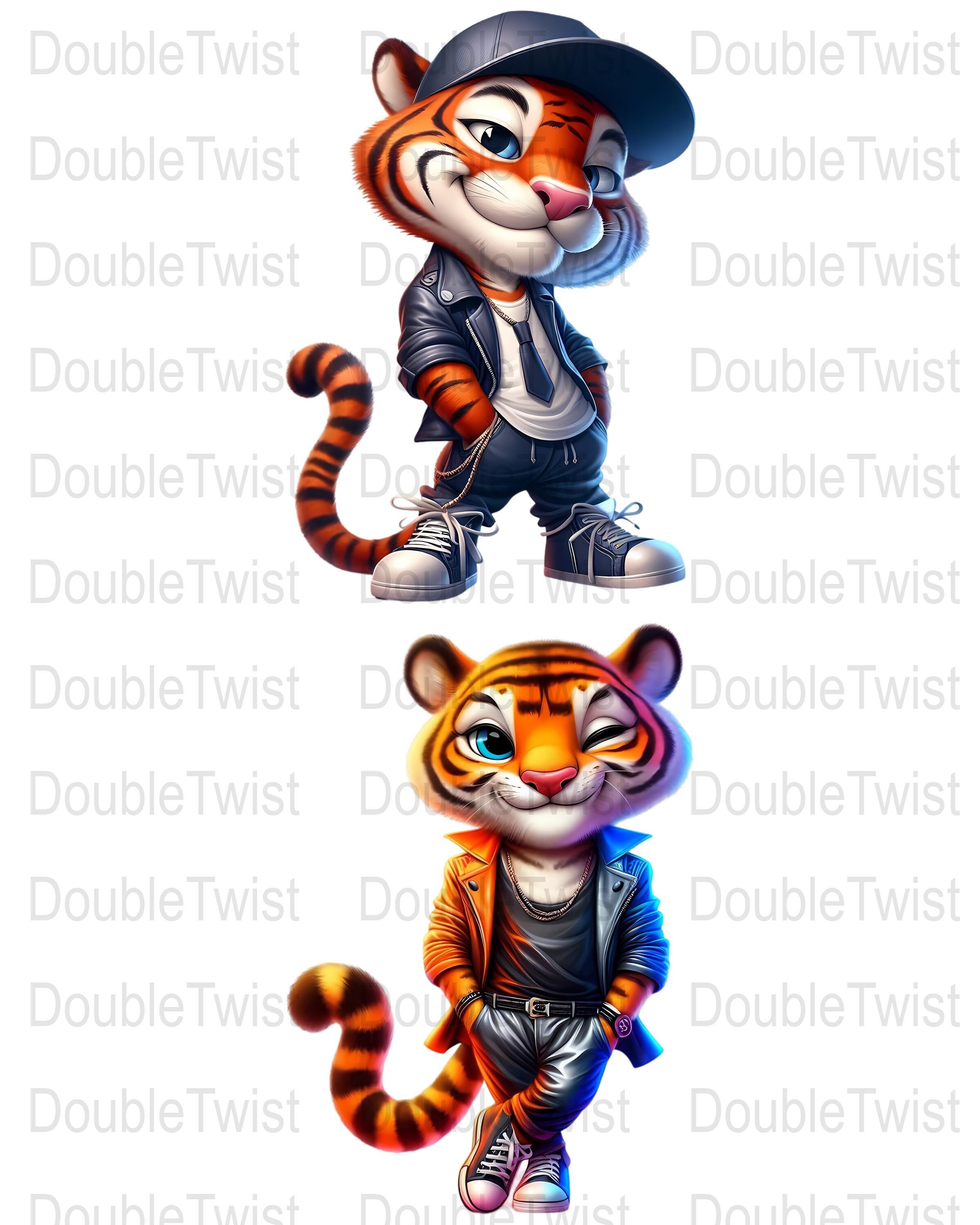 Stylish Tigers PNG, Cool Urban Tiger Clipart, Cartoon Tiger Images, Digital Art Files for Print ...
