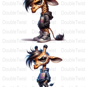 Emo Giraffe Digital PNG, Cool Punk Rock Giraffe Clipart, High-res ...