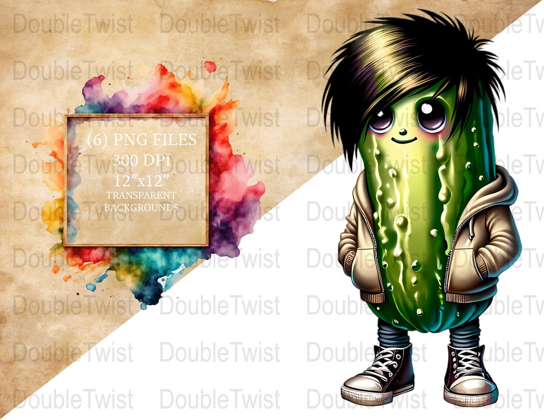 Emo Pickle PNG Characters, Cool Digital Art, Teen Cartoon Pickle ...
