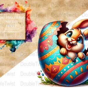Easter Egg Bunnies PNG, Cute Cartoon Rabbit, Spring Clipart, Kids ...