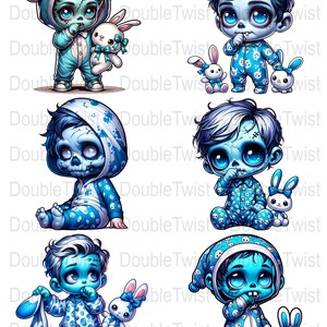 Cute Baby Zombies PNG Clipart, Adorable Zombie Babies, Fun Halloween ...