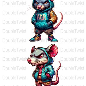 Hoodrat, Streetwear Rats PNG Clipart, Urban Rat With Attire, Graffiti ...