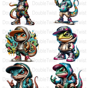 Graffiti Lizard Clipart, Urban Streetwear Style Lizard, Colorful PNG ...