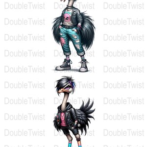 Emo Emus PNG Clipart, Cool Emu Art, Digital Download, Teen Room Decor ...