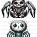 Grunge Style Spider PNG Files, Cute Cartoon Spider Art, Digital ...