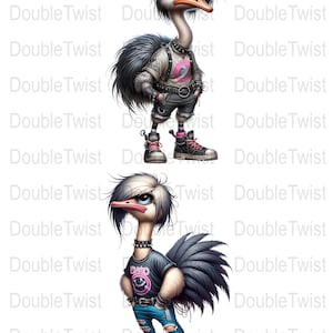 Emo Emus PNG Clipart, Cool Emu Art, Digital Download, Teen Room Decor ...