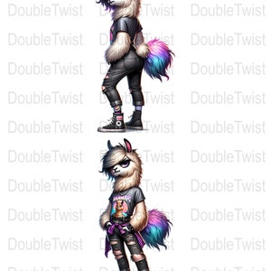 Drama Llamas, Emo Llamas Clipart, Punk Llama PNG Files, Cute Alpaca ...