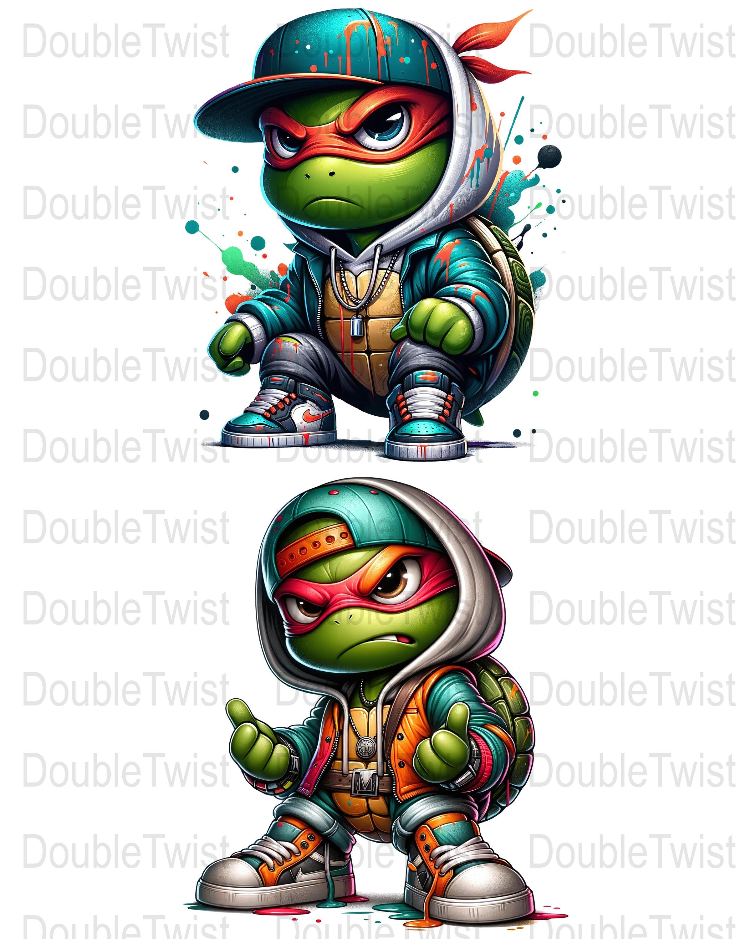 Colorful Turtle Clipart, Urban Style Turtle PNG, Streetwear Fashion ...