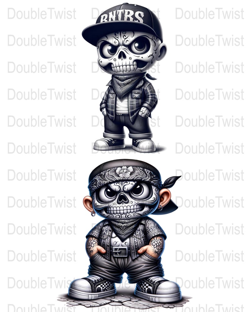 Gangster Thug Skull Boy Clipart, PNG Street Style Characters, Urban ...