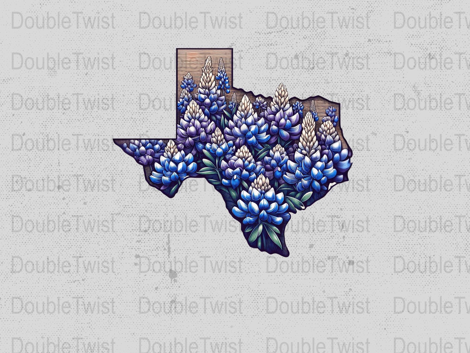 Texas State Bluebonnets PNG File for Sublimation Bundle, 4 Piece, Texas ...