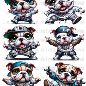 Hip Hop Bulldog PNG Clipart, Cool Bulldog Graphic, Urban Dog Art ...