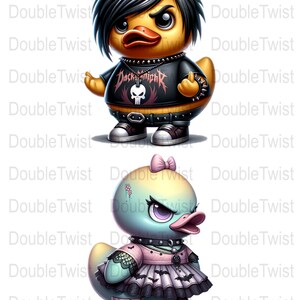 Alternative Rubber Ducks Pngs, Cute Emo Duck Clipart, Goth Bath Toy ...