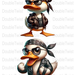 Biker Duck Clipart PNG, Motorcycle Ducks Digital Download, Cool Duck ...