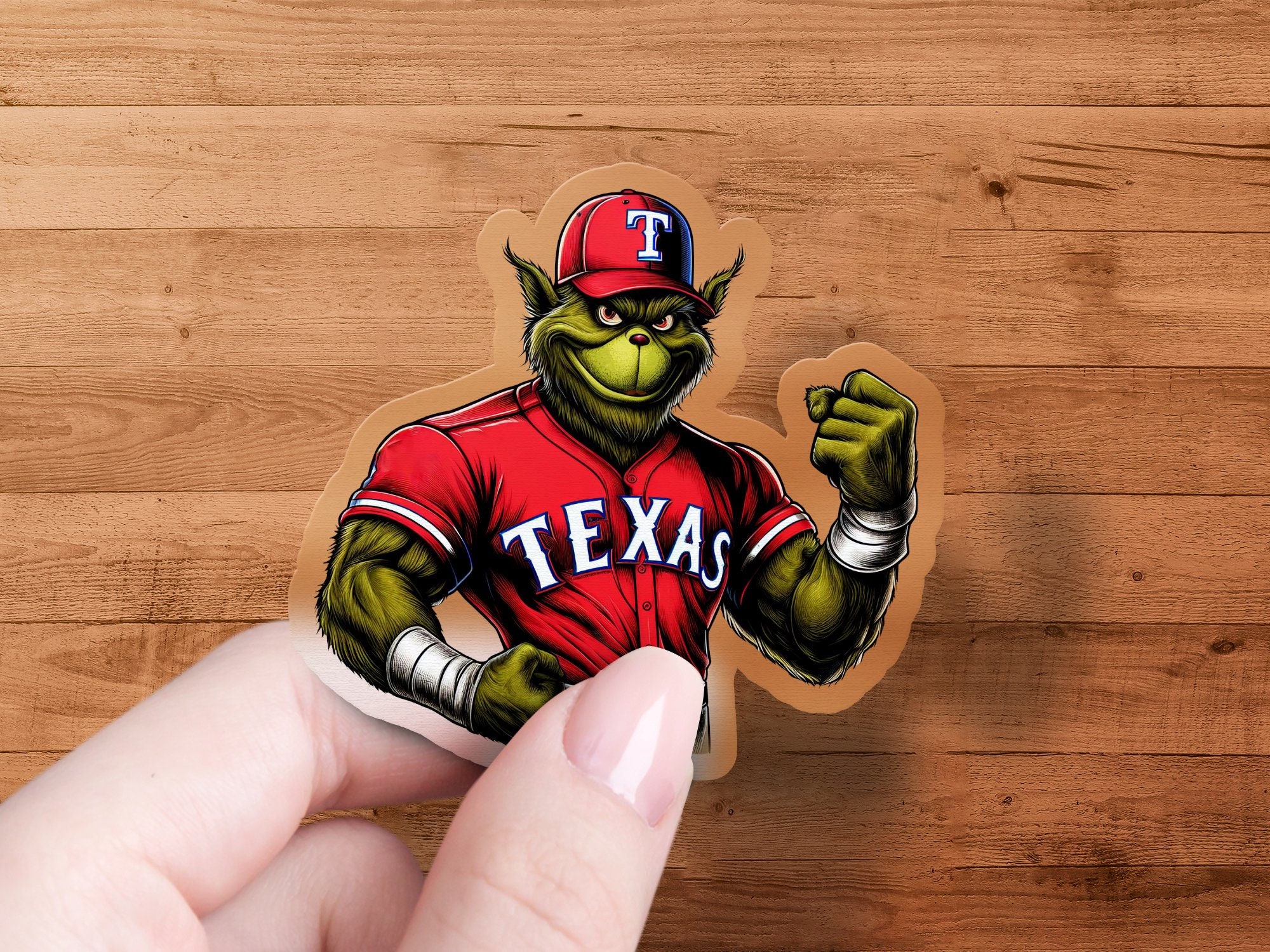 Grinch Rangers Baseball Player PNG, Quirky Digital Baseball Artwork ...