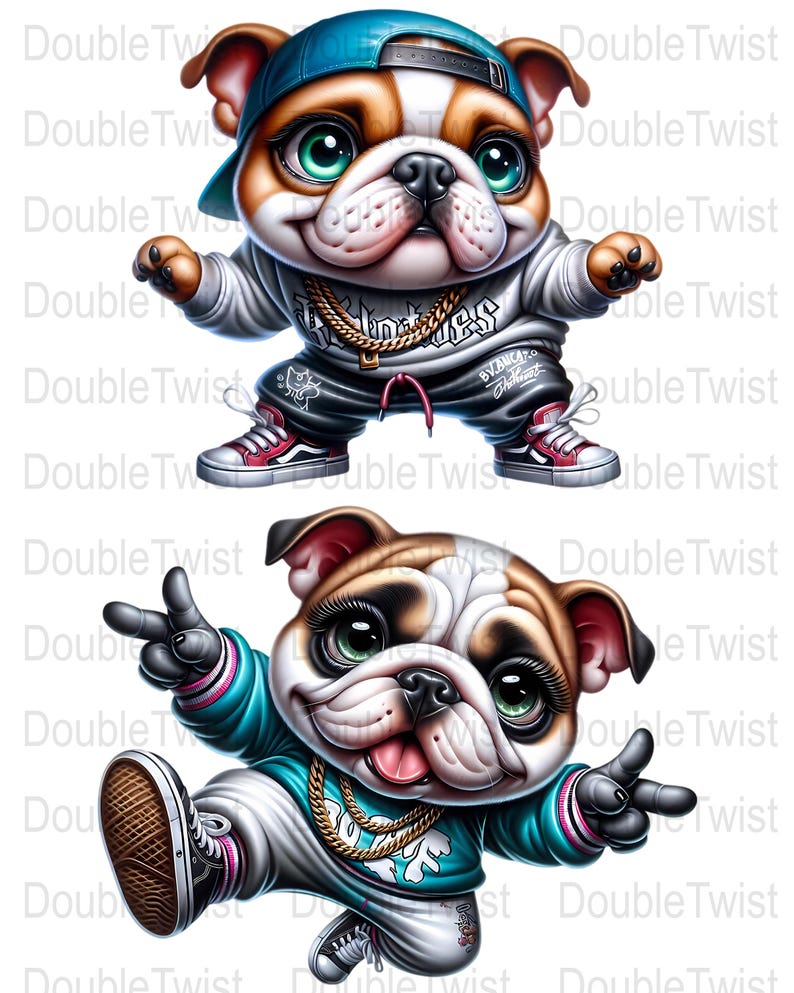 Hip Hop Bulldog PNG Clipart, Cool Bulldog Graphic, Urban Dog Art ...