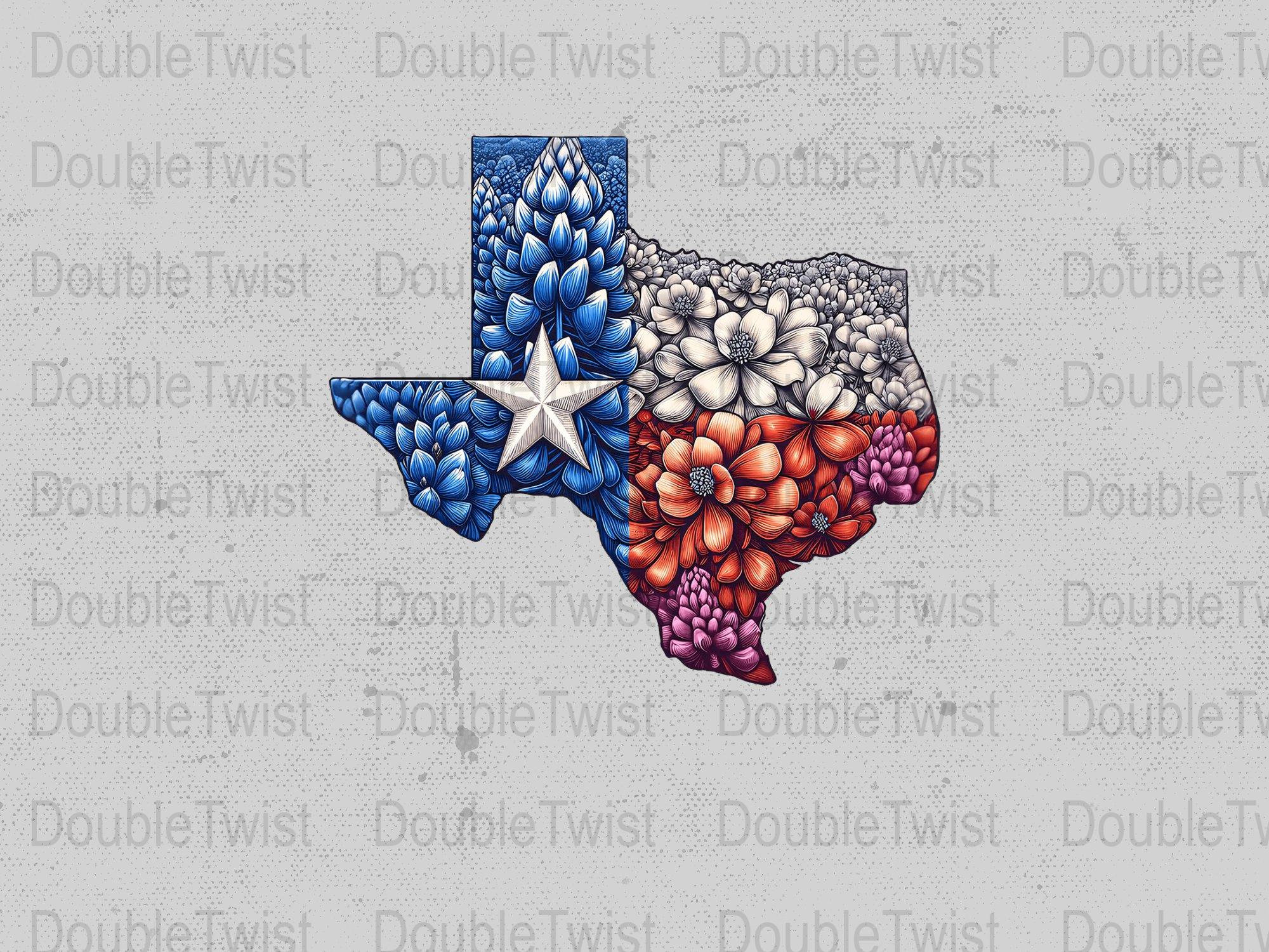 Texas Bluebonnet Sublimation Design, State Flower, (3) Piece PNG File ...