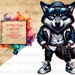 Streetwear Wolf Clipart Set, Urban Wolf Character PNG, Fashionable ...