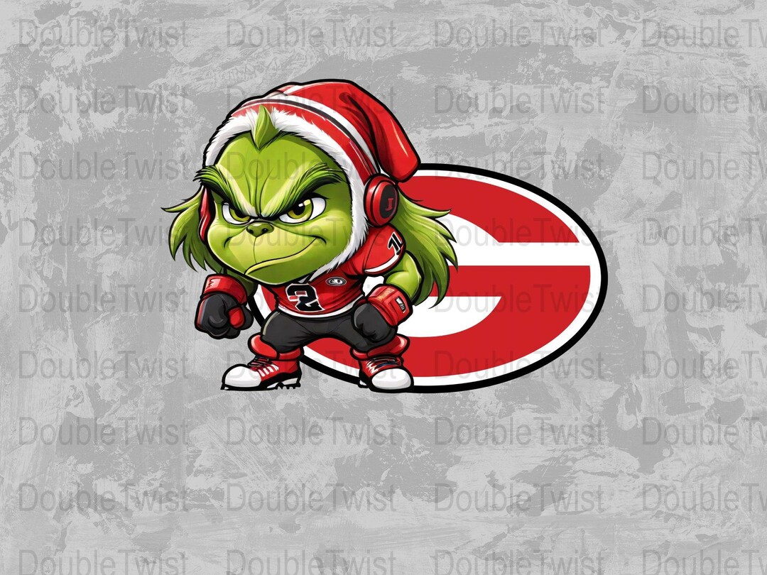 Georgia Bulldogs Grinch Football PNG Quirky Digital Art - Etsy Australia