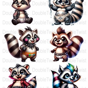 Baby Punk Rock Raccoon PNG Clipart, Cute Animal Graphics, Tattoo Style ...
