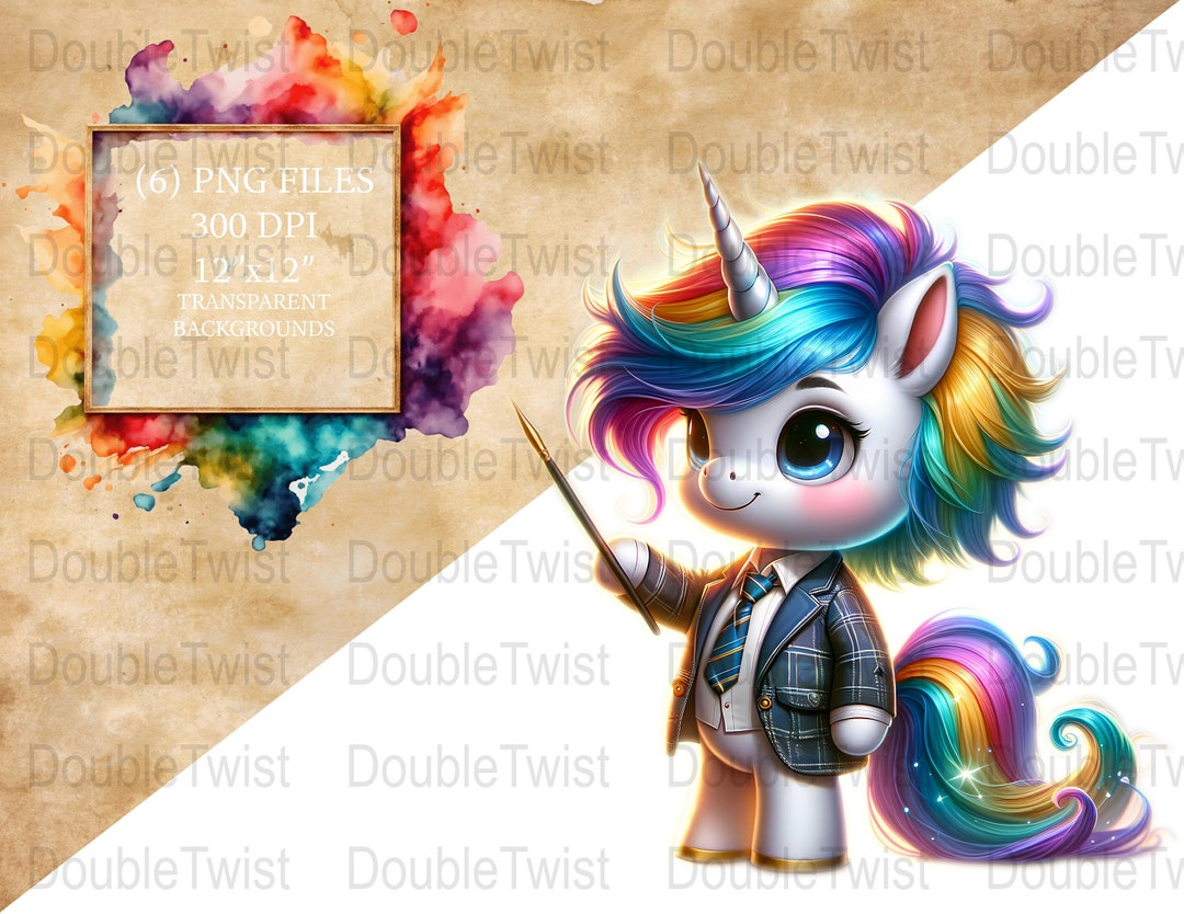 Classroom Unicorn Pngs, Classroom Theme Clipart, Cute Unicorn PNG Files ...