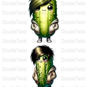 Emo Pickle PNG Characters, Cool Digital Art, Teen Cartoon Pickle ...