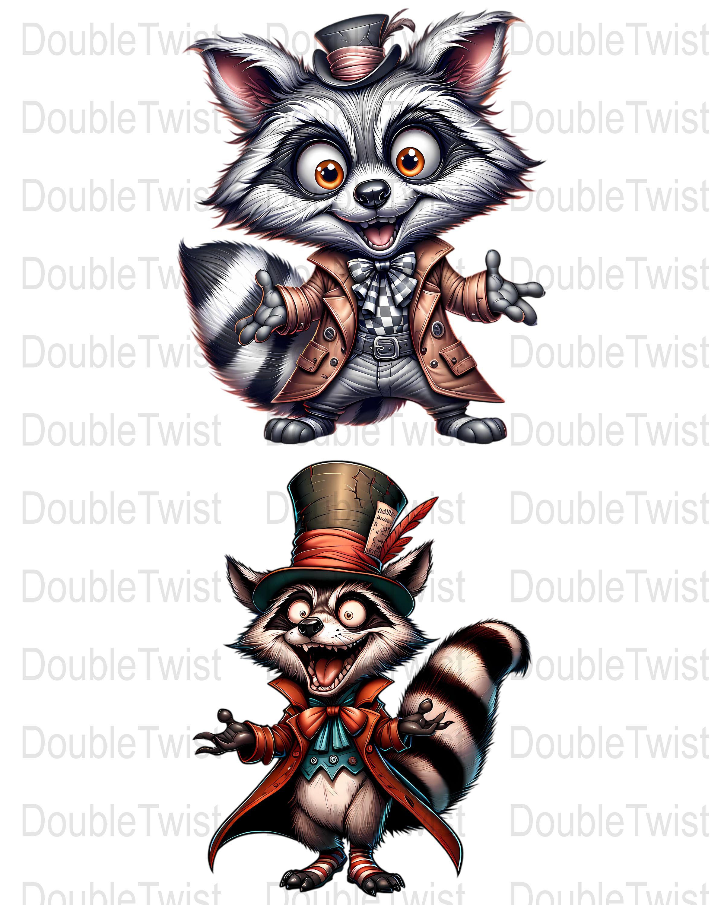 Mad Hatter Raccoon Clipart, Alice in Wonderland Theme, Digital Download ...