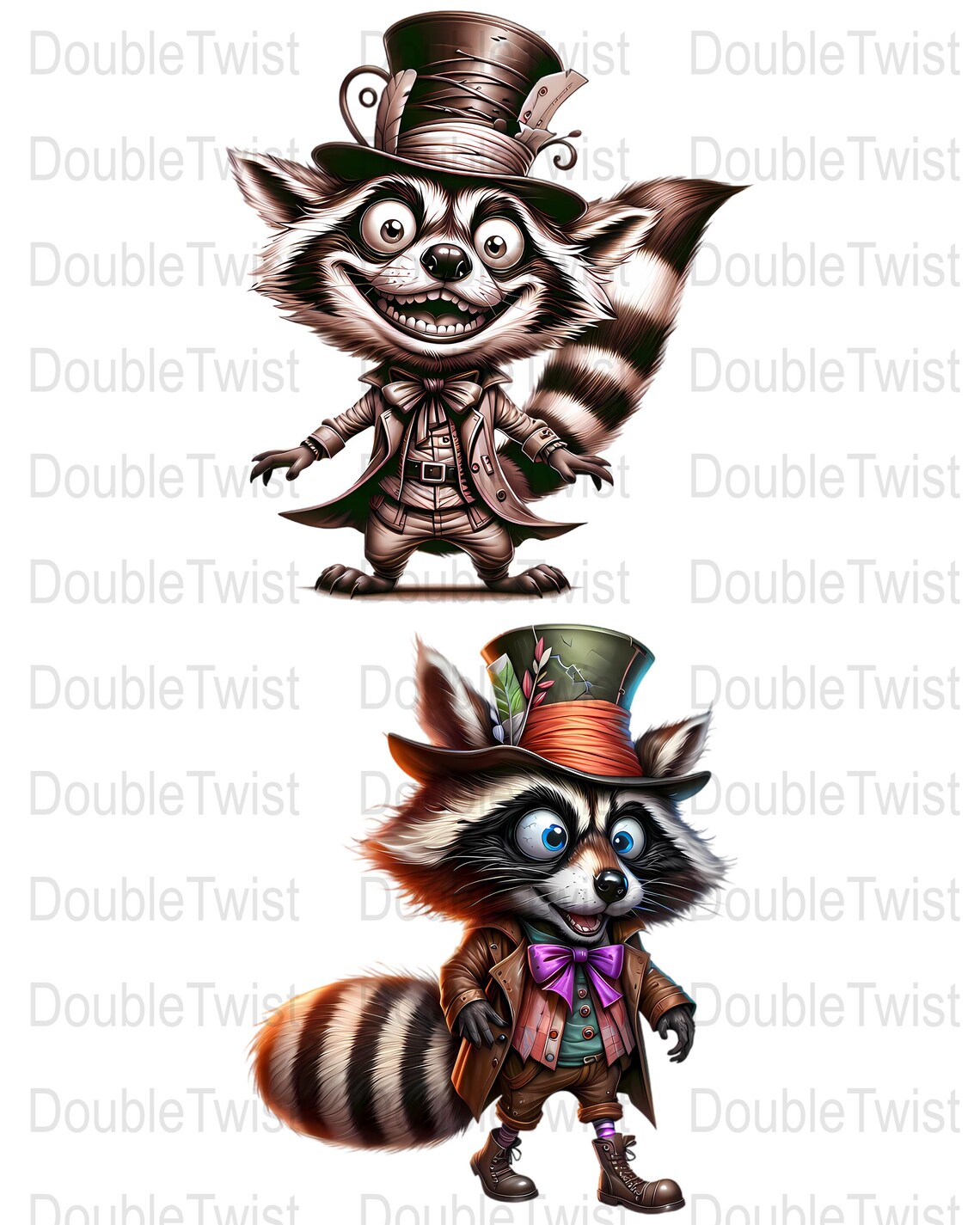Mad Hatter Raccoon Clipart, Alice in Wonderland Theme, Digital Download ...