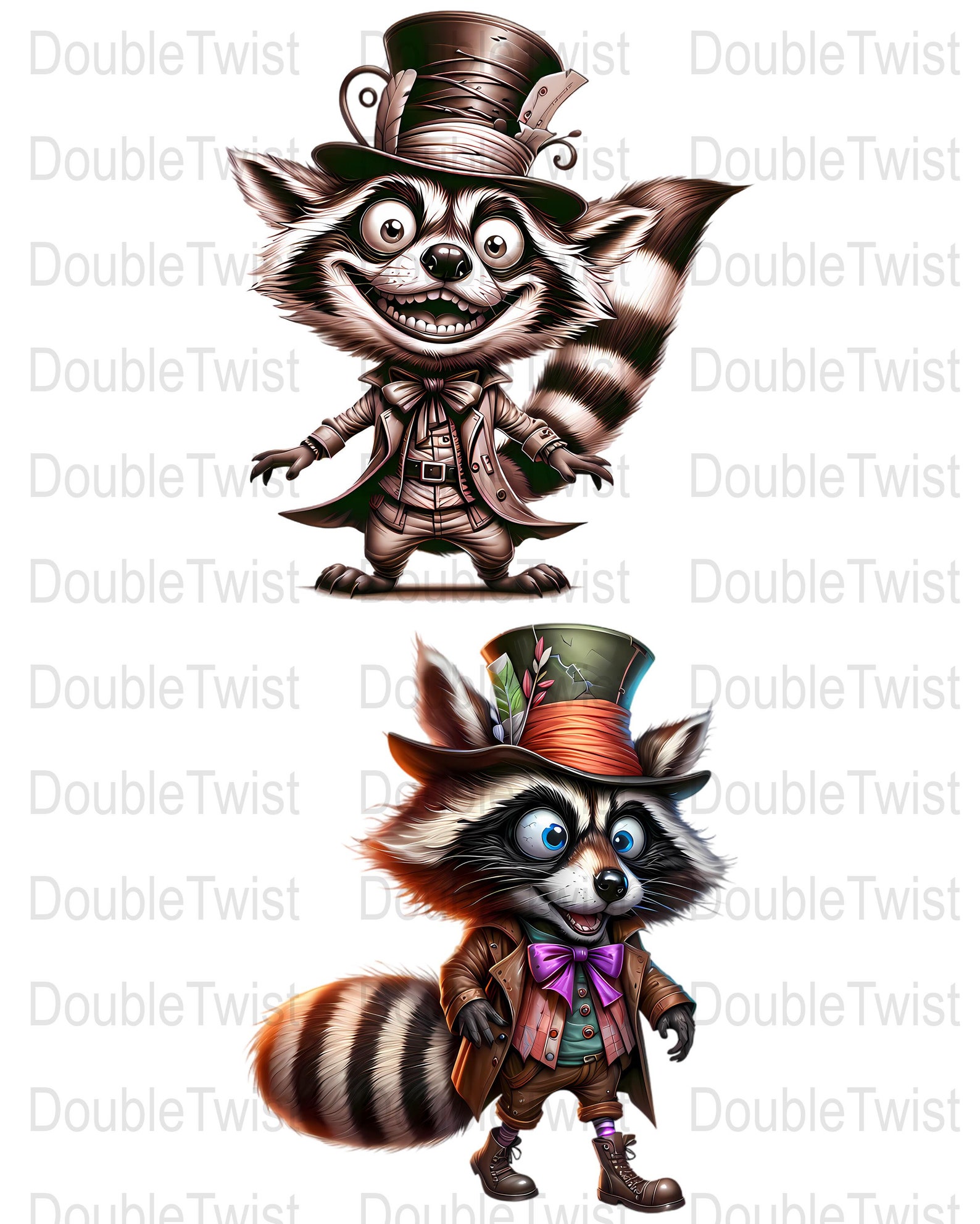 Mad Hatter Raccoon Clipart, Alice in Wonderland Theme, Digital Download ...