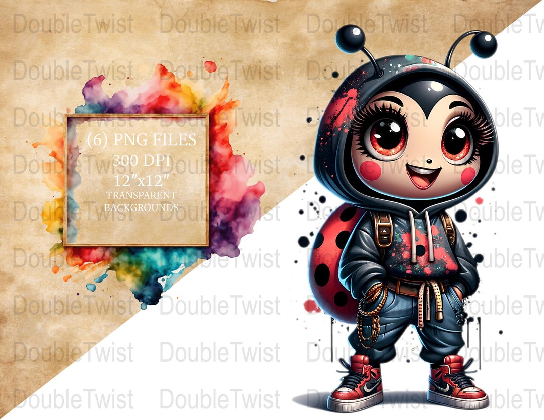 Streetwear Graffiti Ladybugs Png's, Urban Style Ladybug Clipart ...