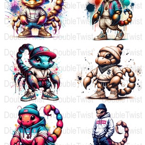 Urban Graffiti Scorpion Pngs, Streetwear Inspired Digital Art, Colorful ...