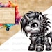 Emo Highland Cows Clipart, Goth Farm Animal PNG, Cute Emo Cow Digital ...