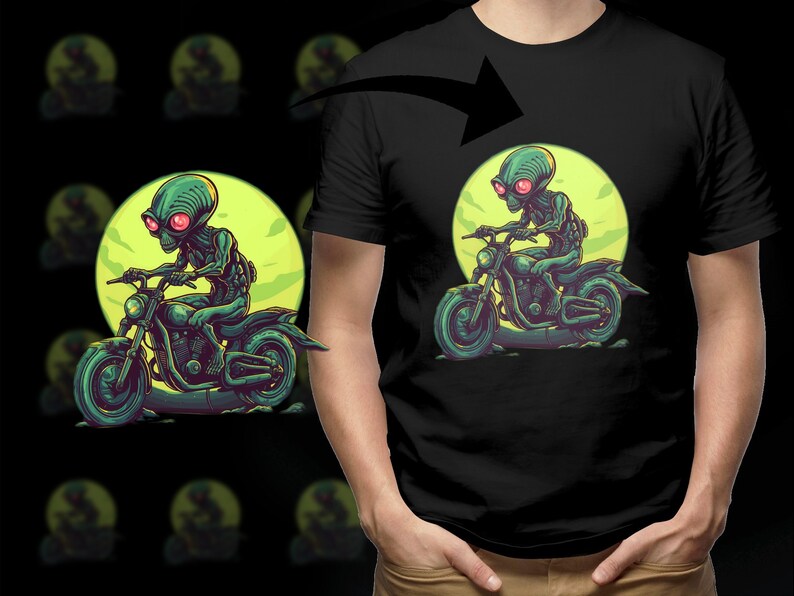 Alien Biker Png Alien Clipart Space Planet Alien - Etsy