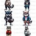 Streetwear Wolf Clipart Set, Urban Wolf Character PNG, Fashionable ...