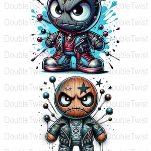 Graffiti Voodoo Doll Clipart: Streetwear Urban Art PNG (digital ...