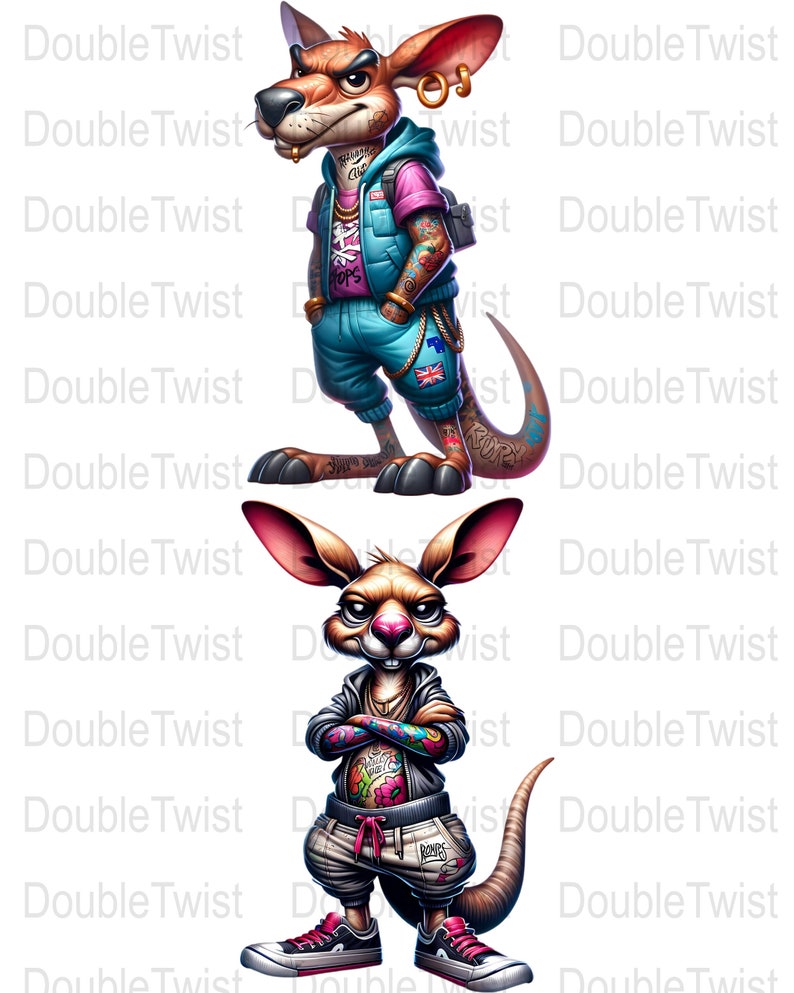 Urban Kangaroo Clipart, Street Style Kangaroo PNG, Hip Hop Animal ...